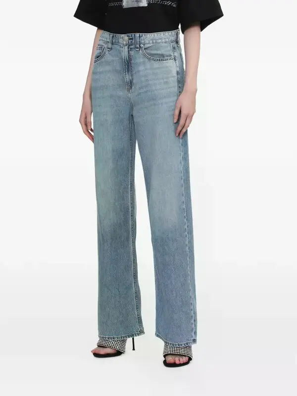 Rag & Bone Paneled Wide Leg Jeans