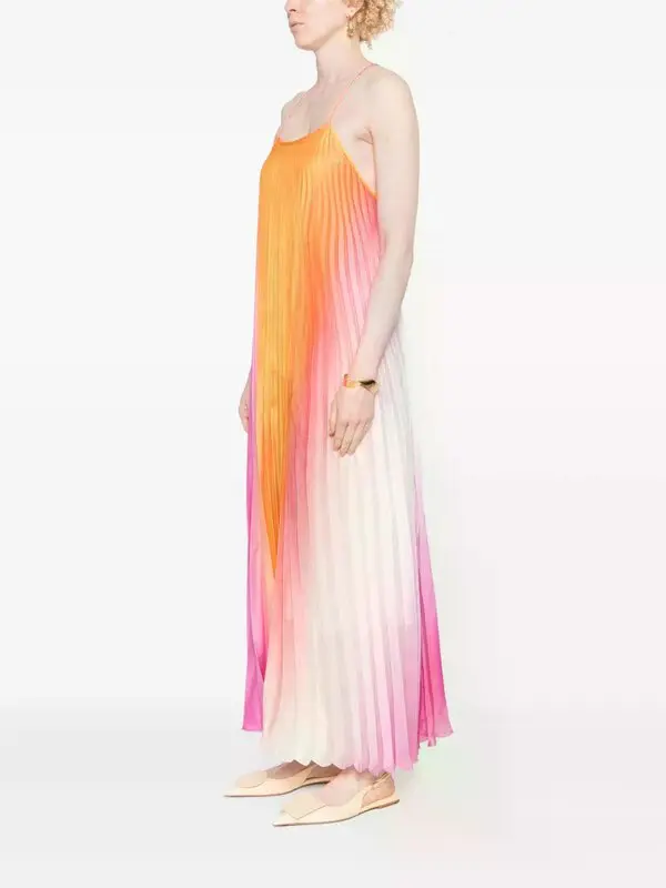 Sandro Plissé Midi Dress