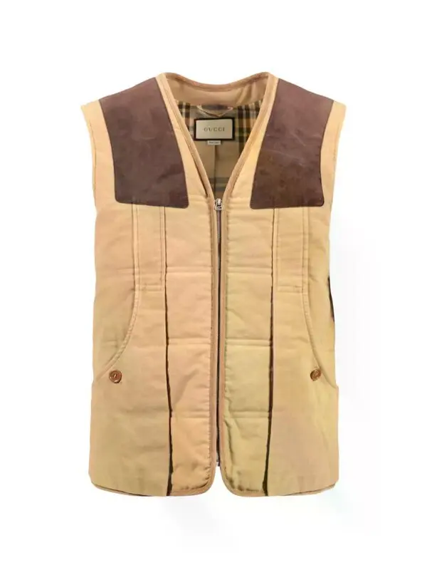 Gucci Zip-up Gilet - Neutrals