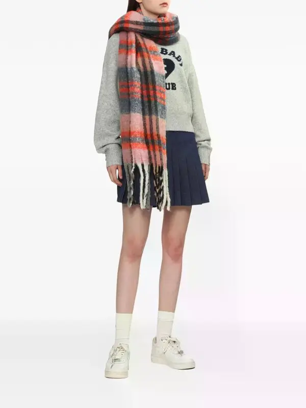 A BATHING APE Graphic Crew Neck Sweater - Grey