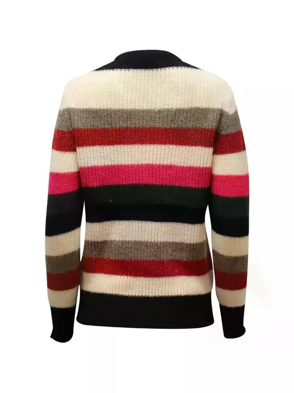 IRO PARIS Ribbed Striped Crew Neck Pullover