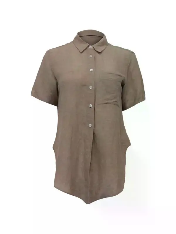 Theory Tie-front Button-down Shirt - Neutrals