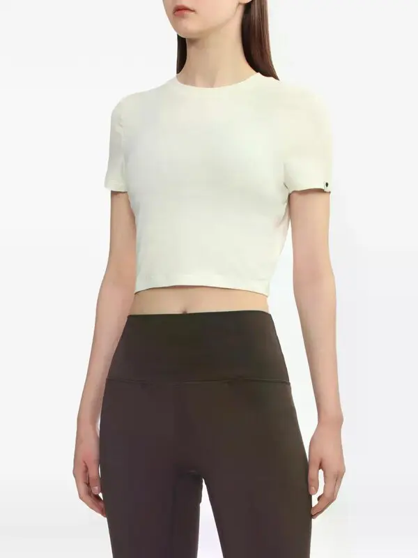 A BATHING APE Heart Motif Cropped T-shirt - Neutrals