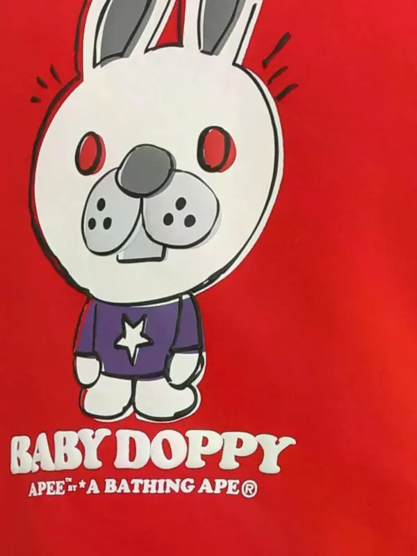 A BATHING APE Graphic Print Sweatshirt - Red