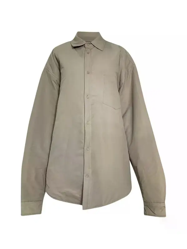 THE FRANKIE SHOP Padded Button-up Overshirt - Neutrals
