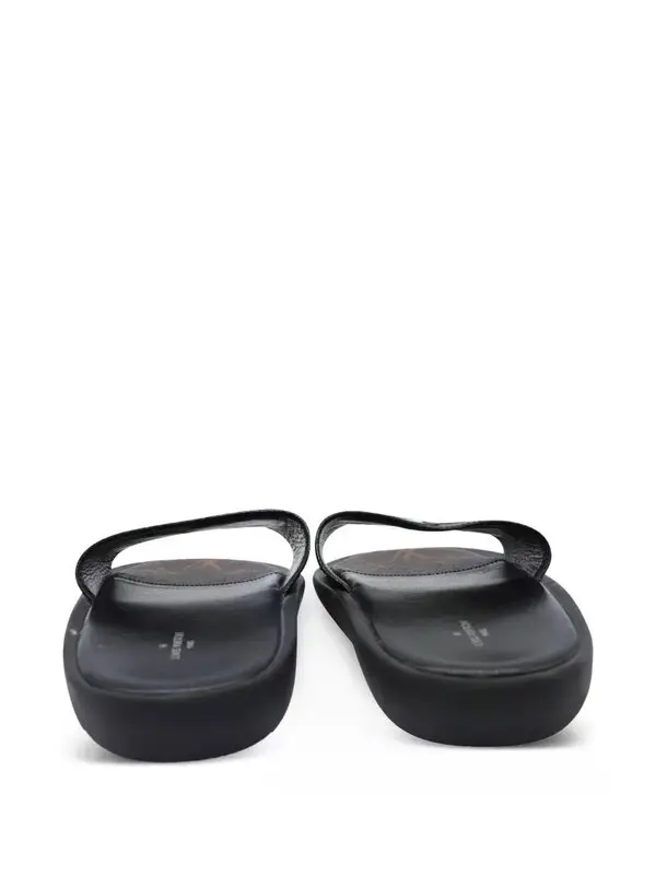 LOUIS VUITTON Flamingo Patch Leather Slides