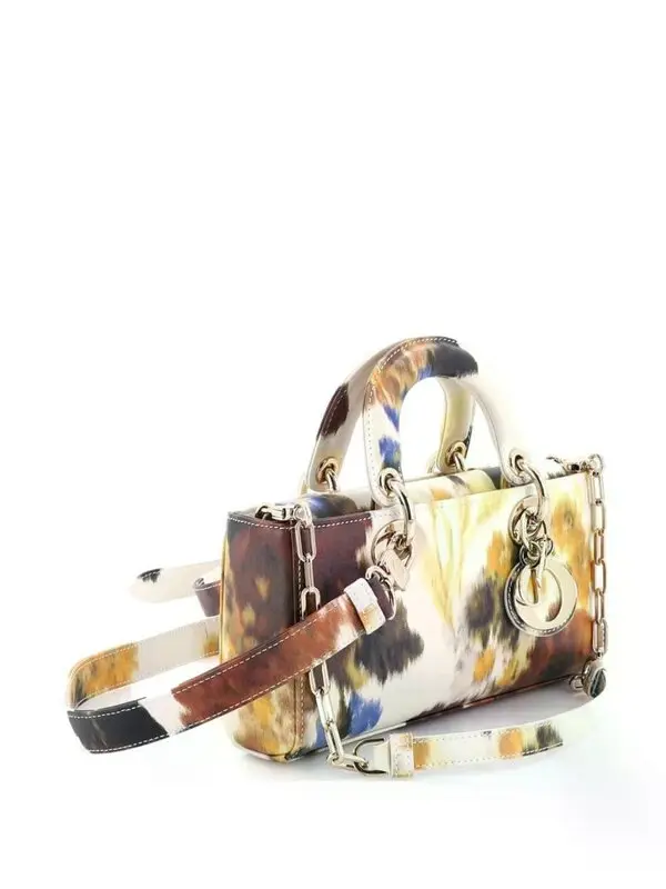 Dior Lady D-joy Bag Printed Leather Small Satchel