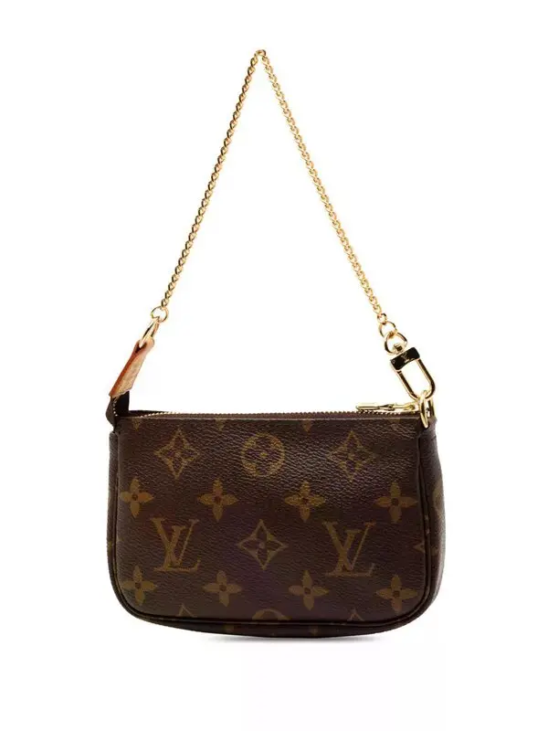 LOUIS VUITTON 2004 Monogram Mini Pochette Accessoires Handbag - Brown