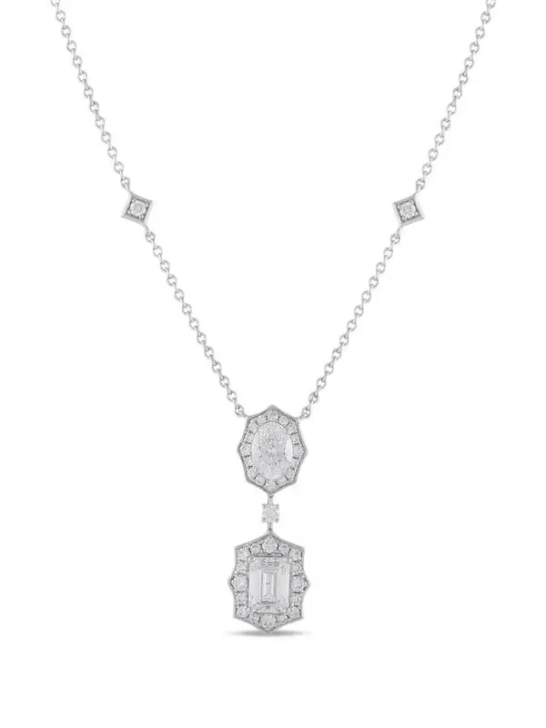 LB EXCLUSIVE 18k White Gold Diamond Necklace - Silver