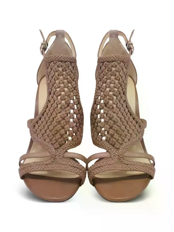 ALEXANDRE BIRMAN Braided Buckled Block Heel Sandals