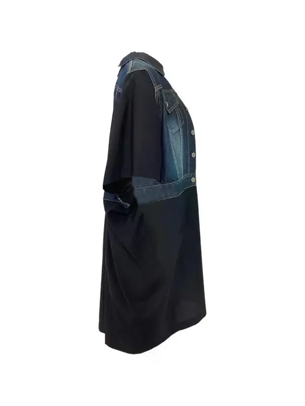 Junya Watanabe Denim-paneled Midi Dress