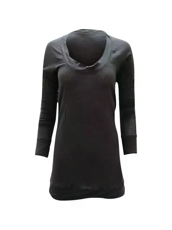 DONNA KARAN VINTAGE Long Sleeve Scoop Neck Top