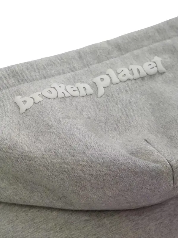 BROKEN PLANET Graphic Zip-up Hoodie - Grey
