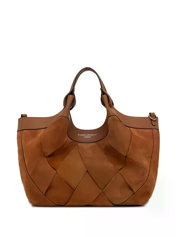 GIANNI CHIARINI Dua Woven Leather Shoulder Bag
