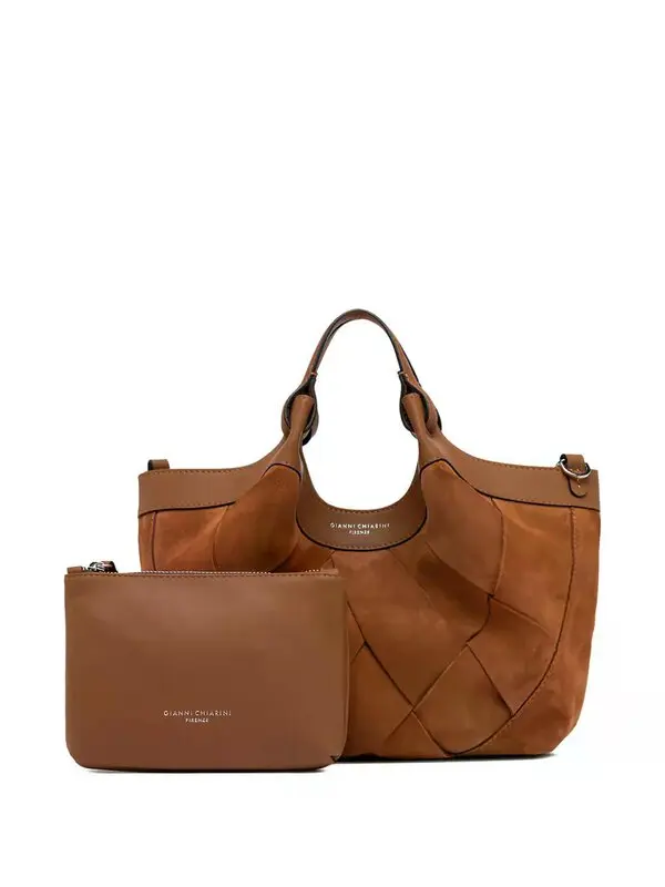 GIANNI CHIARINI Dua Woven Leather Shoulder Bag