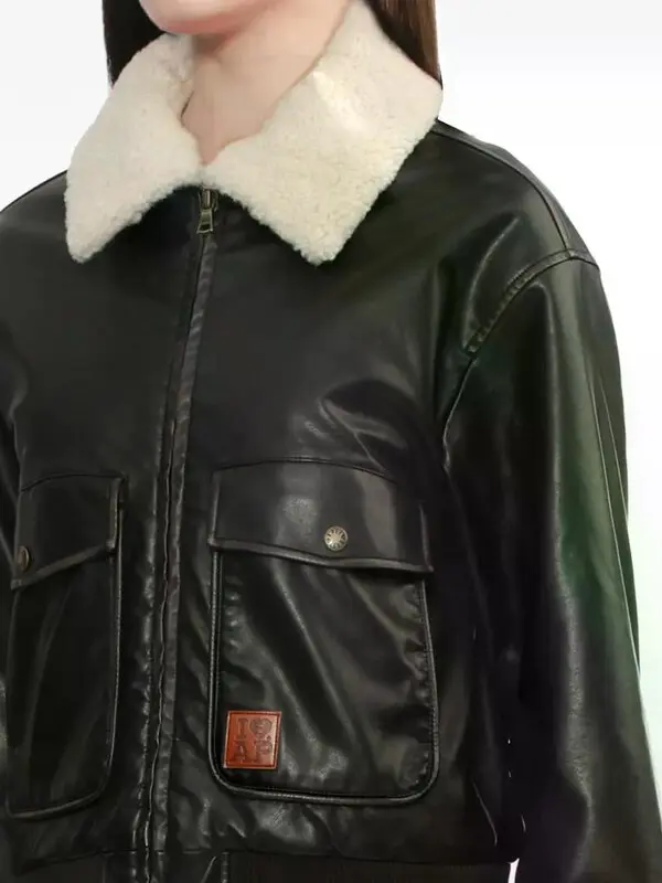 A BATHING APE Shearling Collar Zip-up Bomber Jacket