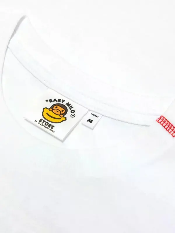 A BATHING APE Baby Milo® Store Crewneck Graphic T-shirt - White