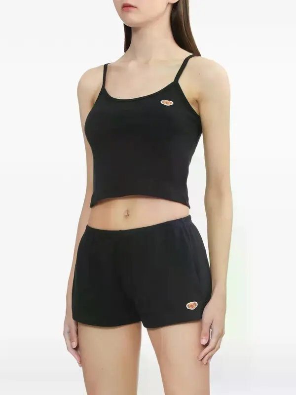 A BATHING APE Ribbed Patch Camisole Top - Black