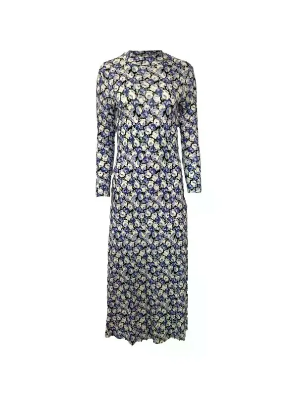 Rixo Elise Floral-print Long-sleeve Midi Dress