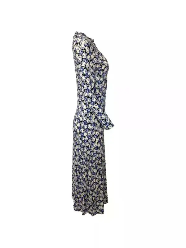 Rixo Elise Floral-print Long-sleeve Midi Dress