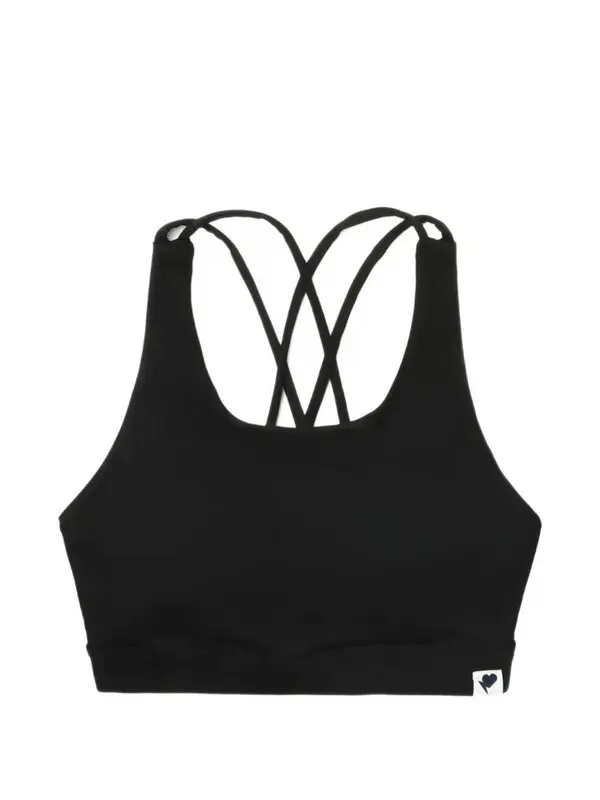 A BATHING APE Apee Criss-cross Sport Bras - Black