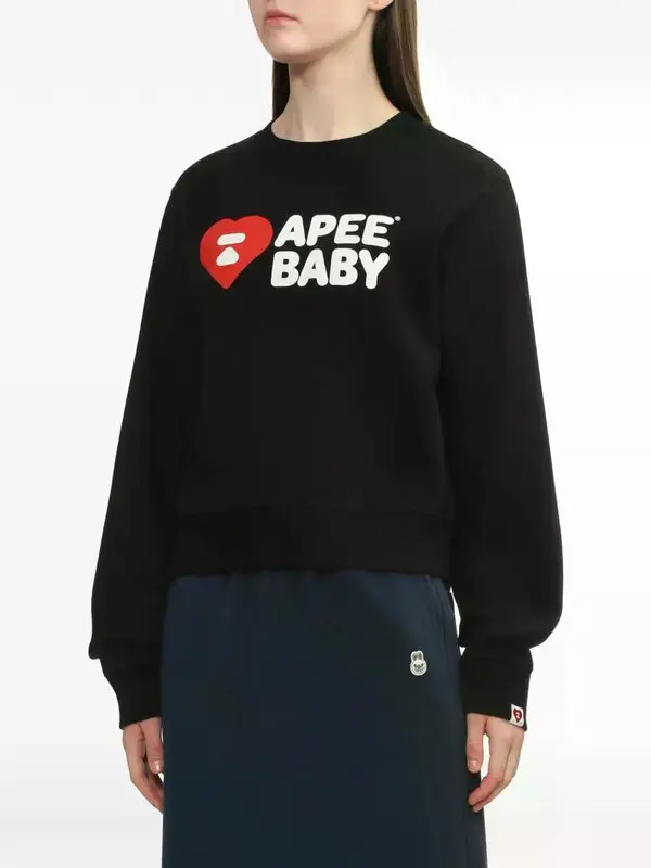 A BATHING APE Cropped Logo Sweatshirt