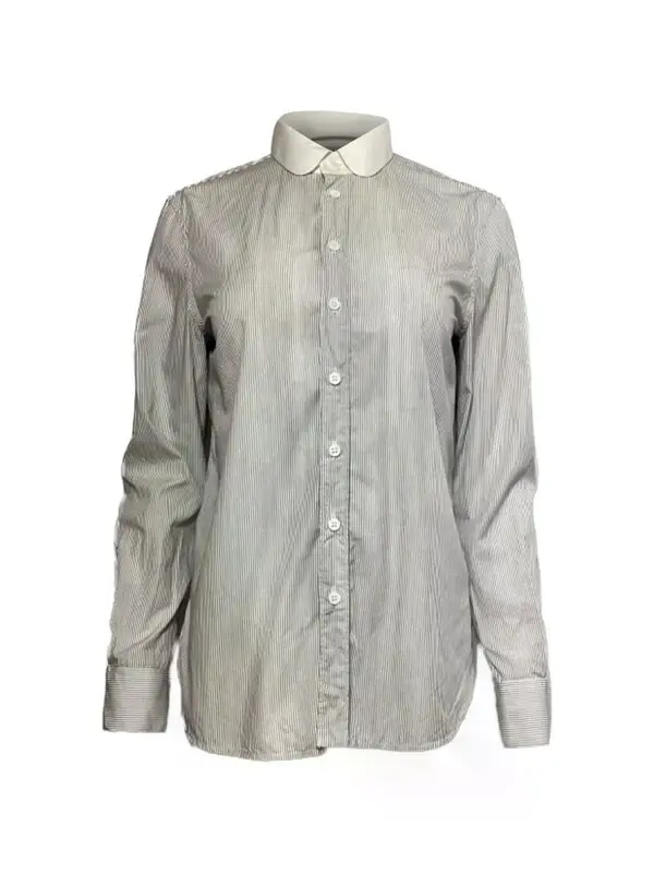 Saint Laurent Striped Long-sleeve Shirt