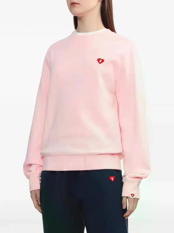 A BATHING APE Heart-badge Sweatshirt - Pink