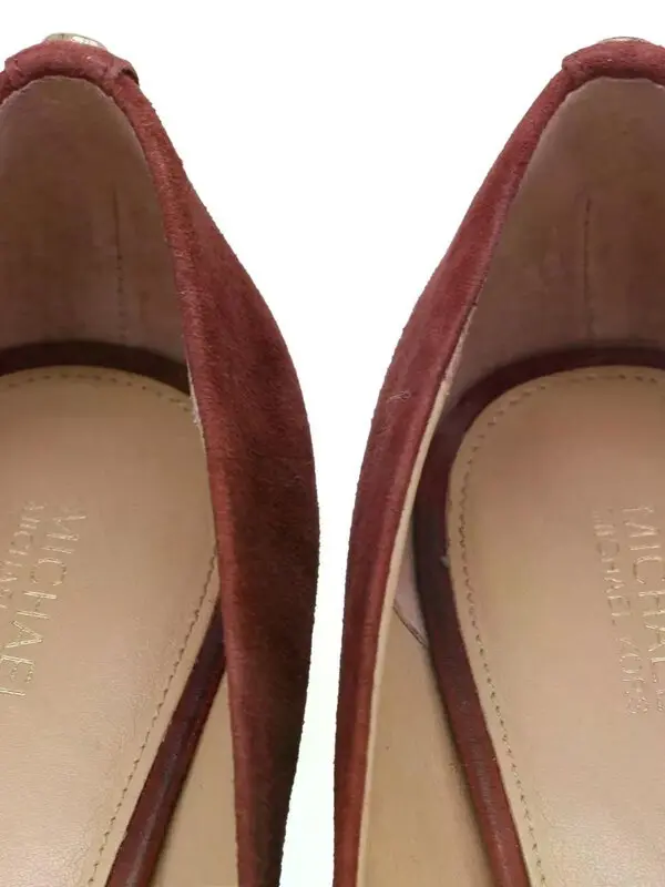 Michael Kors Pointed Suede Kitten Heel Pumps