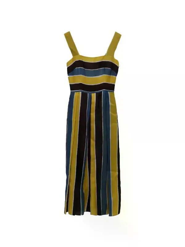 Dolce & Gabbana Striped Midi Dress - Yellow