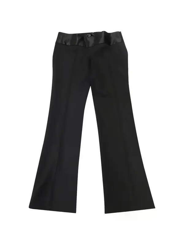 Theory Wool Belted Flared Leg Trousers