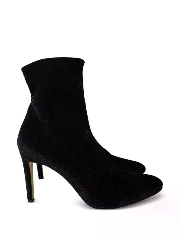 GIUSEPPE ZANOTTI Glitter Embellished Ankle Boots - Black