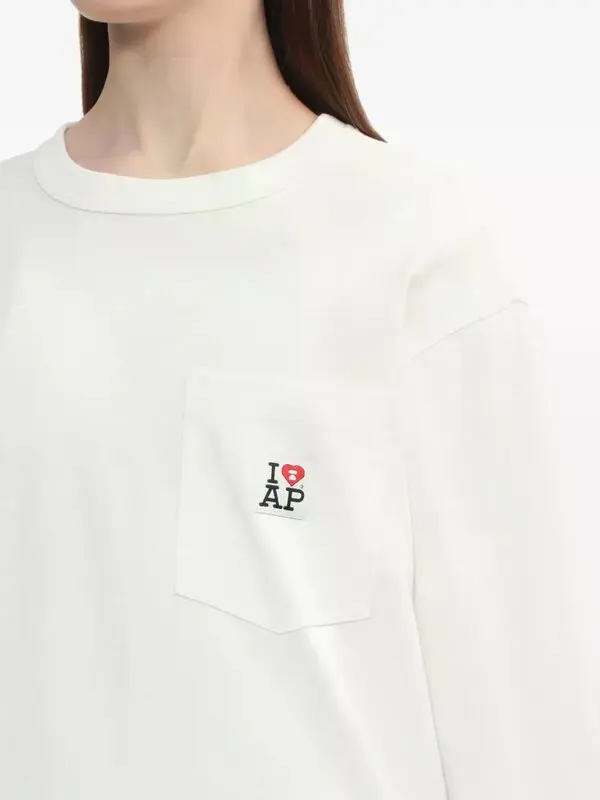 A BATHING APE Pocket Graphic T-shirt - Neutrals