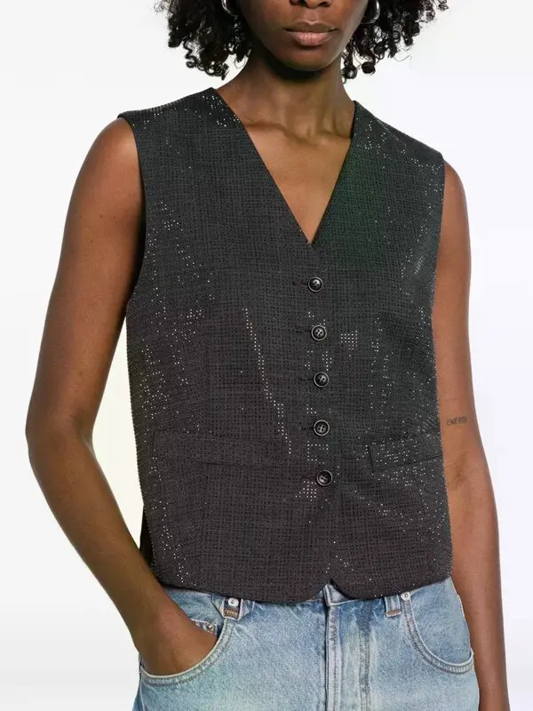 Alexander Wang Embellished V-neck Waistcoat