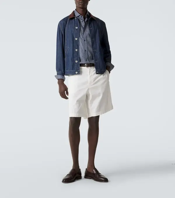 Brunello Cucinelli Printed Cotton Shirt