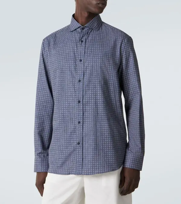 Brunello Cucinelli Printed Cotton Shirt