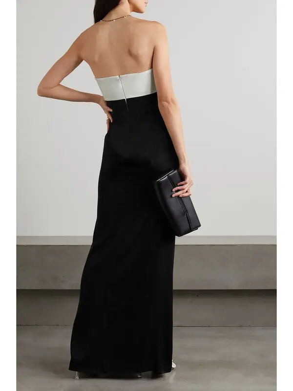 Roland Mouret Strapless Two-tone Gown