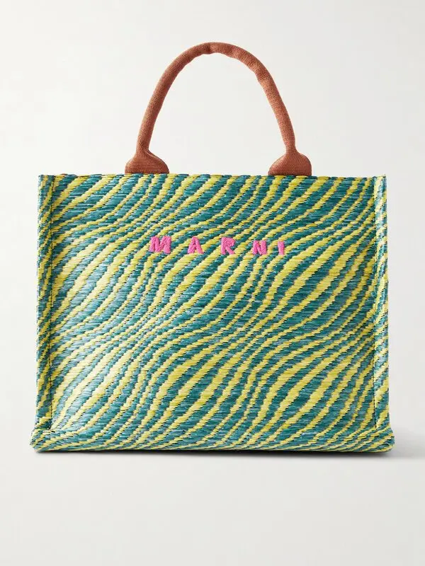 Marni Small Jacquard Tote - Green