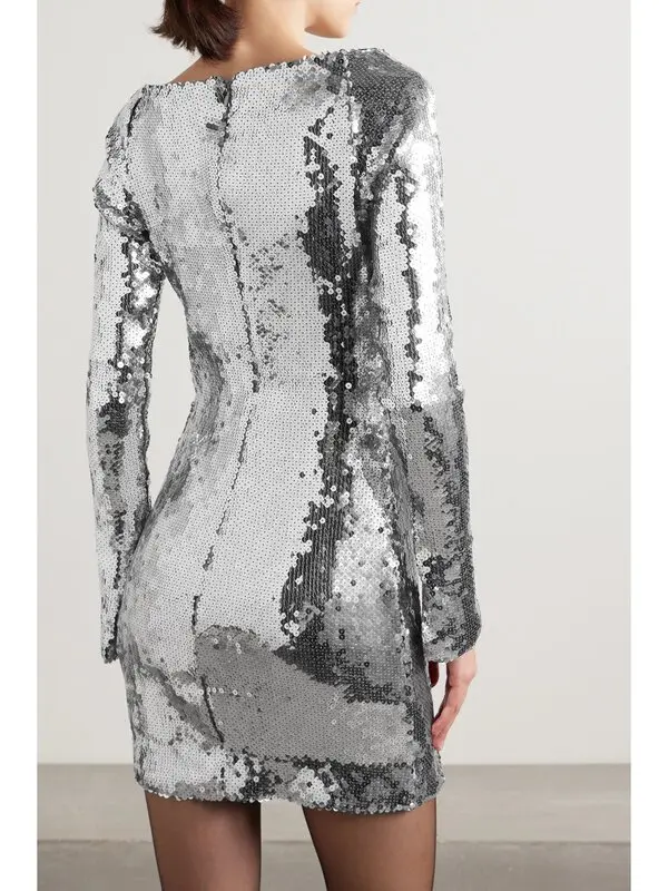 16Arlington Solare Sequined Tulle Mini Dress