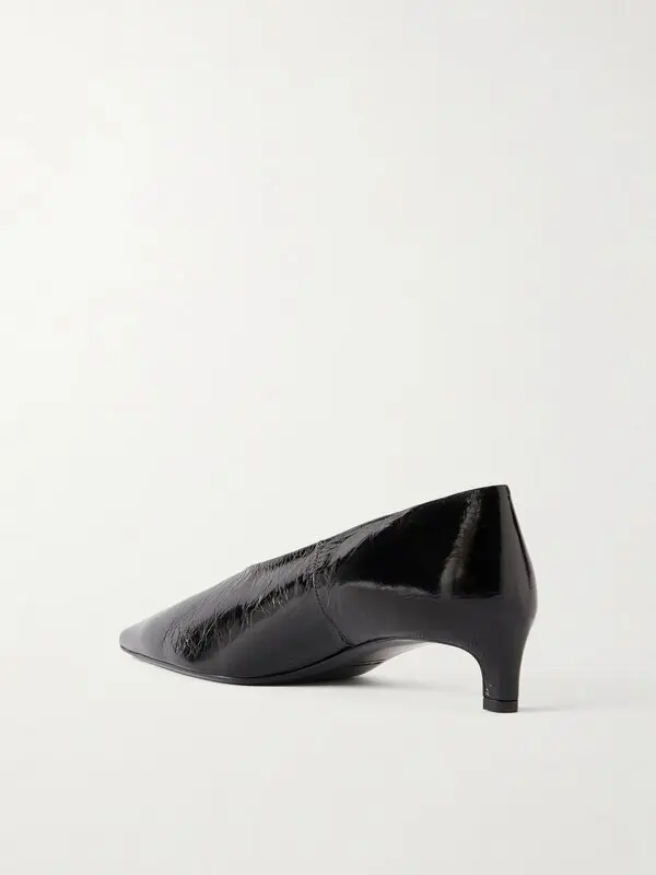 JIL SANDER Crinkled Patent-leather Pumps