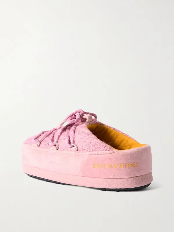 Moon Boot Guest In Residence Evx Knitted Platform Slip-ons - Pink