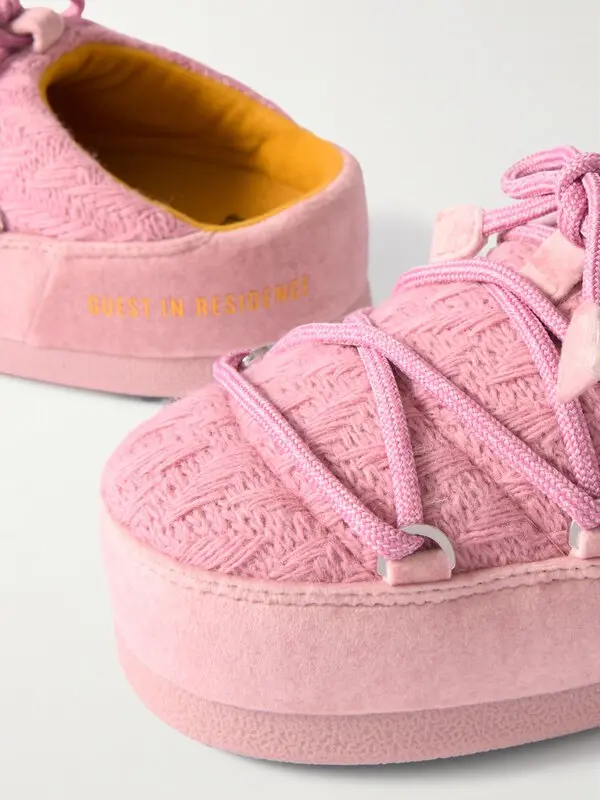 Moon Boot Guest In Residence Evx Knitted Platform Slip-ons - Pink