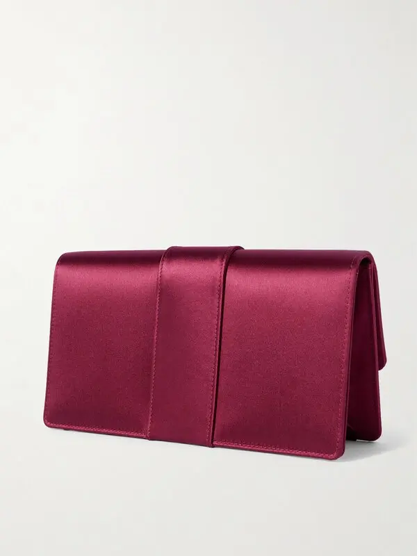 Manolo Blahnik Maycapjou Crystal-embellished Satin Clutch