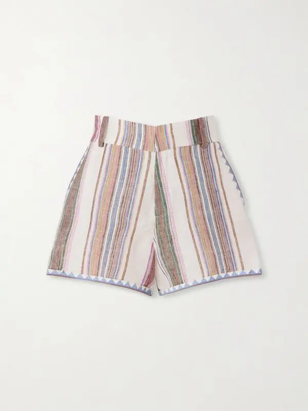 EMPORIO SIRENUSE Striped Linen Shorts - Multi