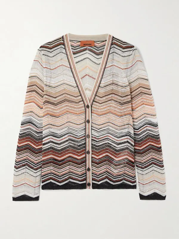 Missoni Sequin-embellished Metallic Crochet-knit Cardigan - Multi