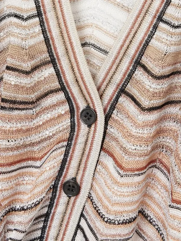 Missoni Sequin-embellished Metallic Crochet-knit Cardigan