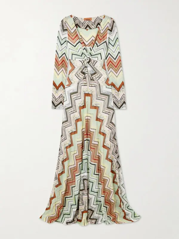 Missoni Striped Crochet-knit Maxi Dress - Multi