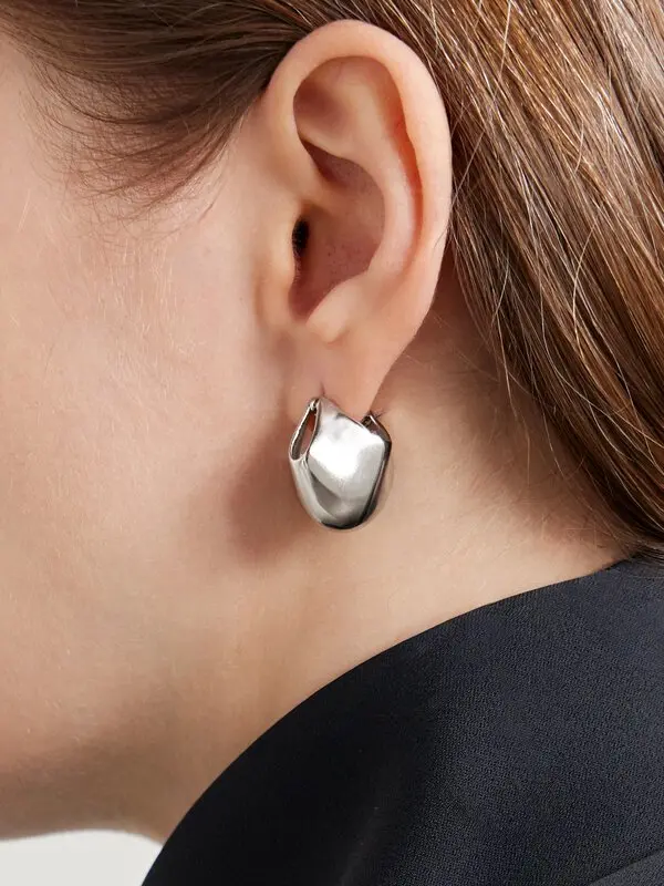 Khaite Lotus Small Tone Earrings - Silver