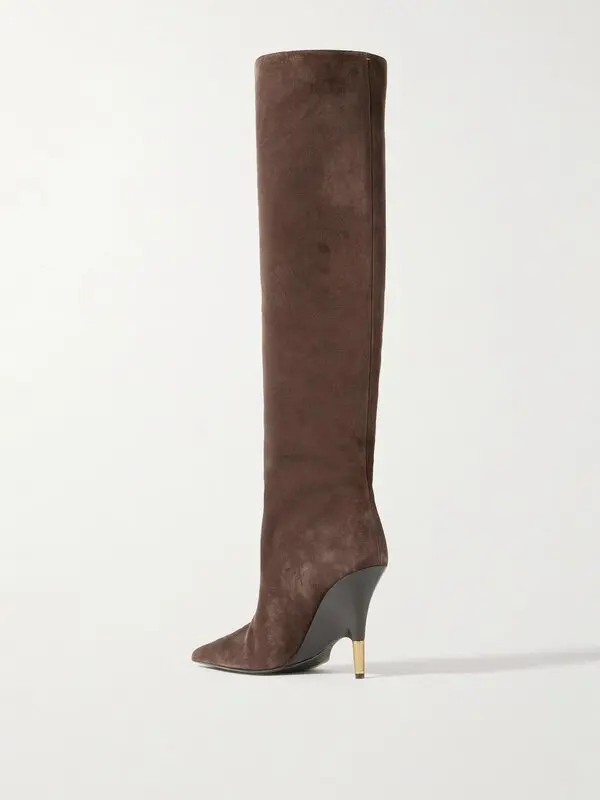 Khaite Bella Suede Knee High Boots