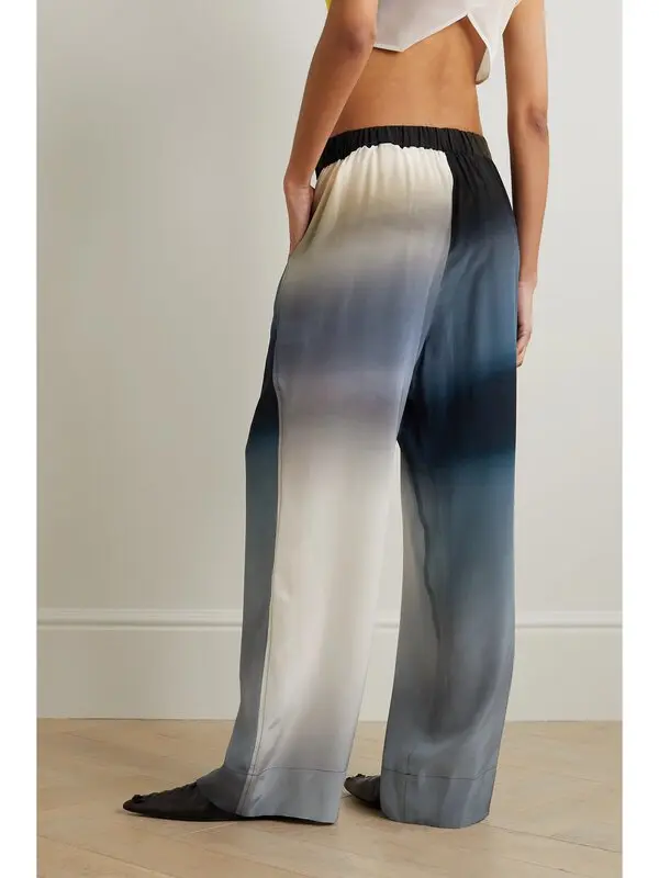 Gauchère Pleated Ombré Woven Wide Leg Pants